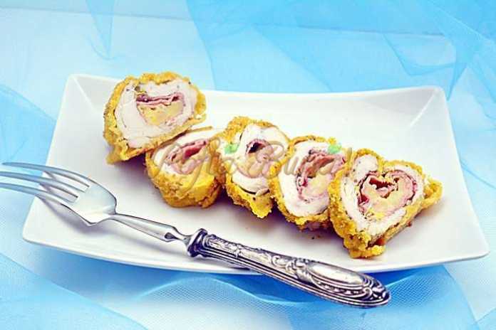 Cordon bleu din piept de pui reteta simpla - Gina Bradea