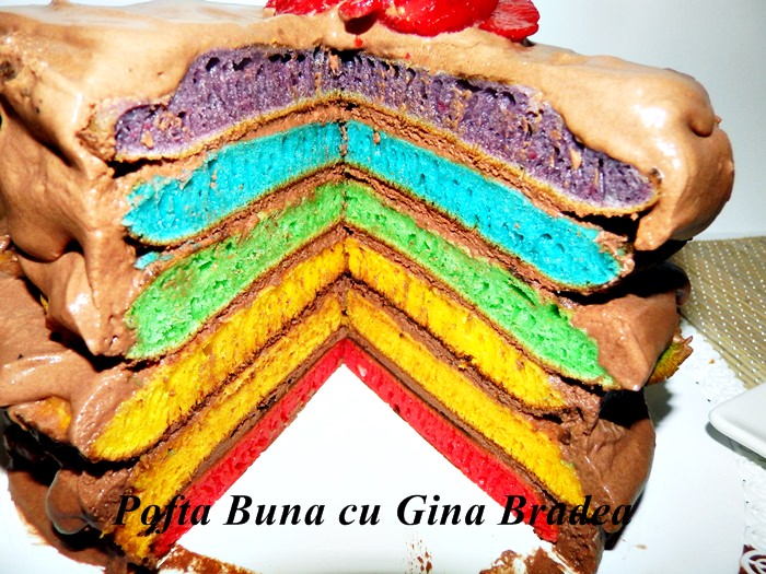 Tort curcubeu romantic