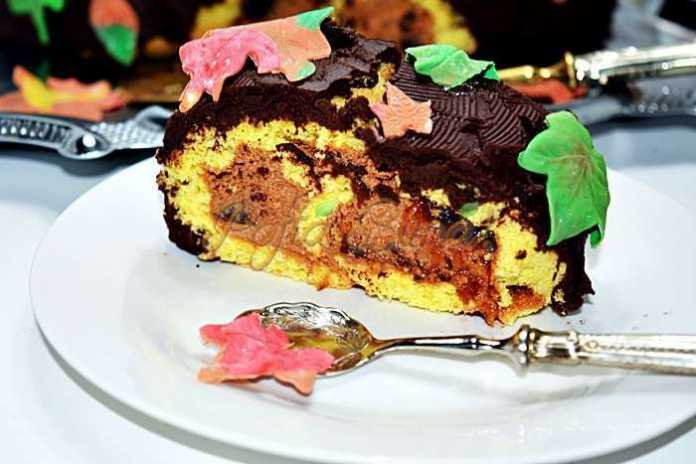 Tort buturuga cu ciocolata si foaie de rulada