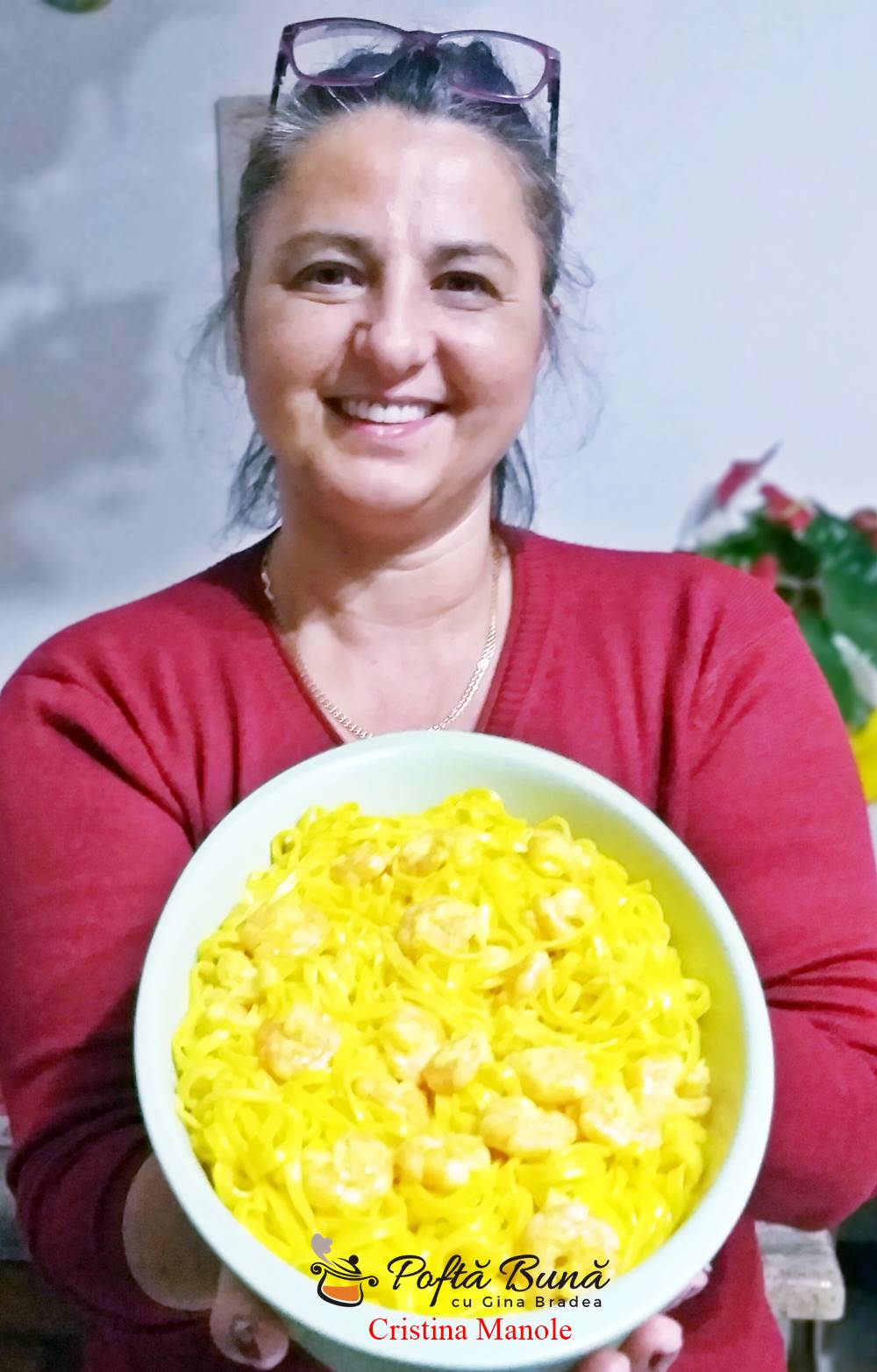 Paste proaspete cu creveti si smantana de gatit, reteta italiana