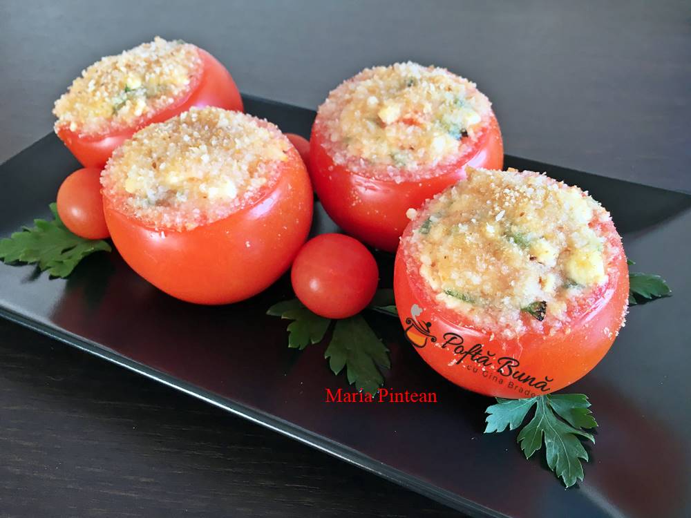 Rosii umplute cu branza feta - la cuptor - Retete Culinare cu Gina Bradea
