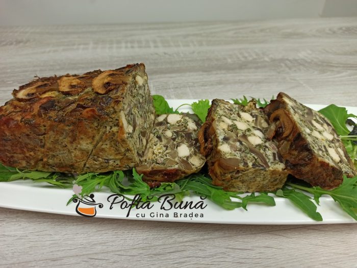 Drob mozaic din carne si ficat de pui sau curcan - Gina Bradea