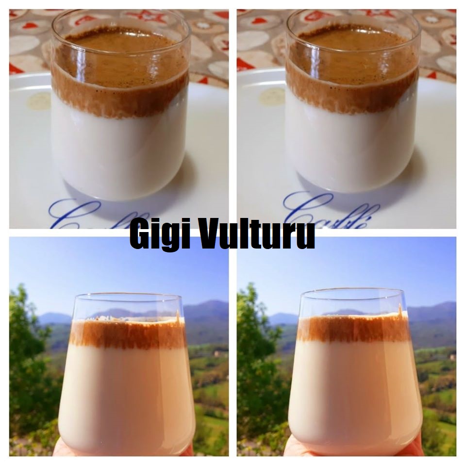 Cafea Dalgona - reteta de cafe frappe, spuma de ness cu lapte - Gina Bradea