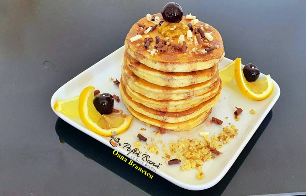 Clatite americane reteta simpla de pancakes - Gina Bradea