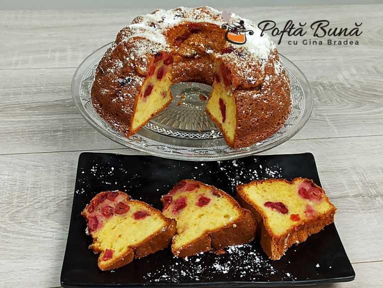 Chec cu visine si iaurt - Retete cu Gina Bradea