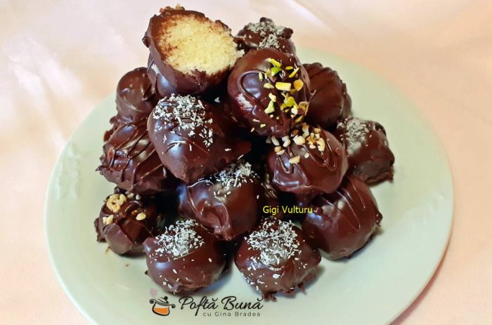 Bomboane de ciocolata cu cocos - Retete Culinare cu Gina Bradea