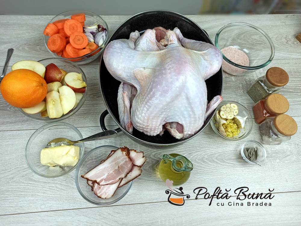 Curcan la cuptor intreg - reteta de curcan umplut - Retete cu Gina Bradea