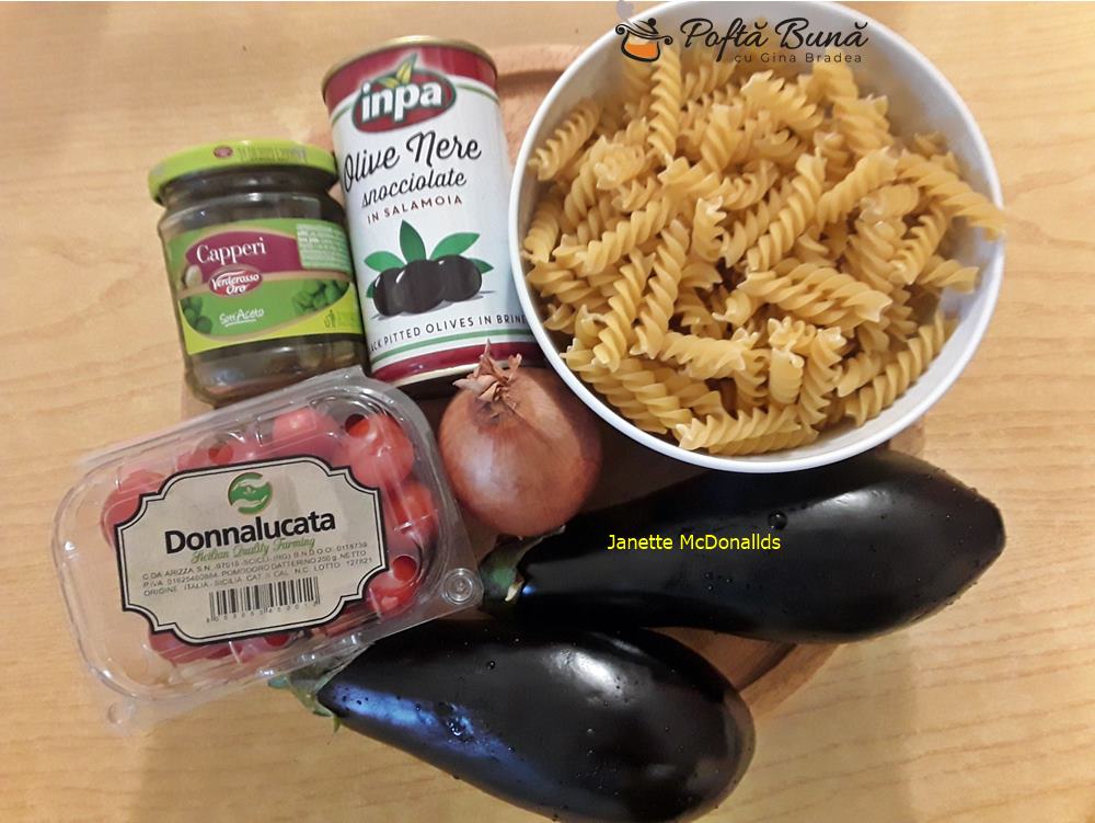 Paste cu vinete si masline reteta de post - Gina Bradea
