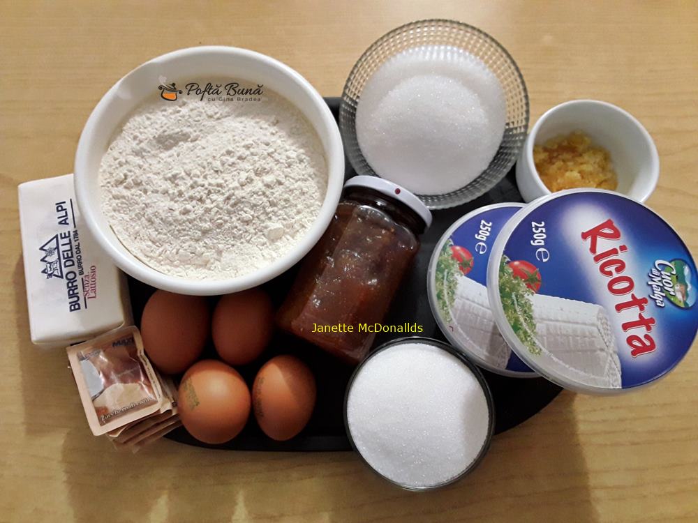 Tarta cu ricotta si gem de smochine - Retete cu Gina Bradea