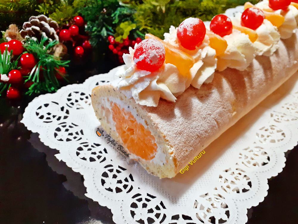 Rulada cu mandarine reteta pas cu pas - Gina Bradea