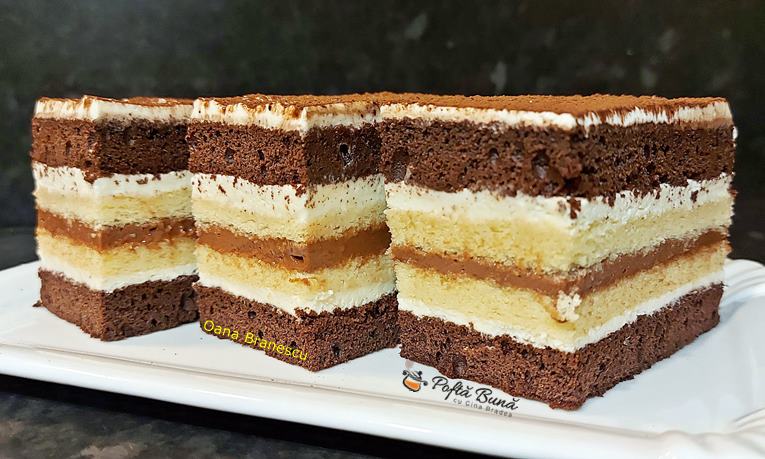 Prajitura cu ciocolata si vanilie - Retete cu Gina Bradea