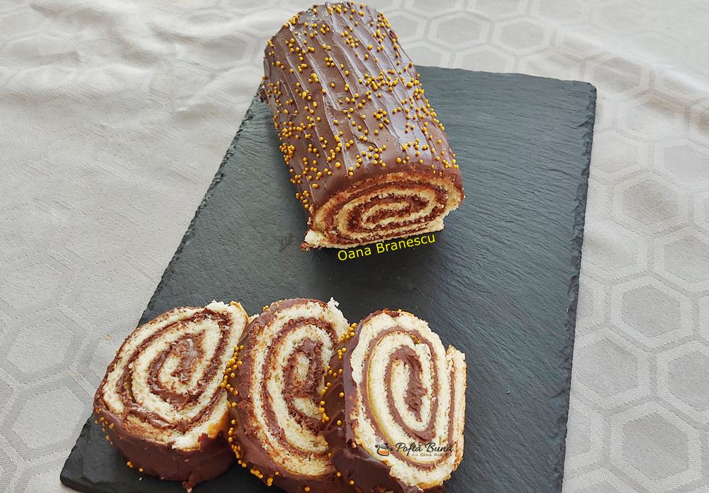 Rulada cu ciocolata reteta pas cu pas - Retete cu Gina Bradea