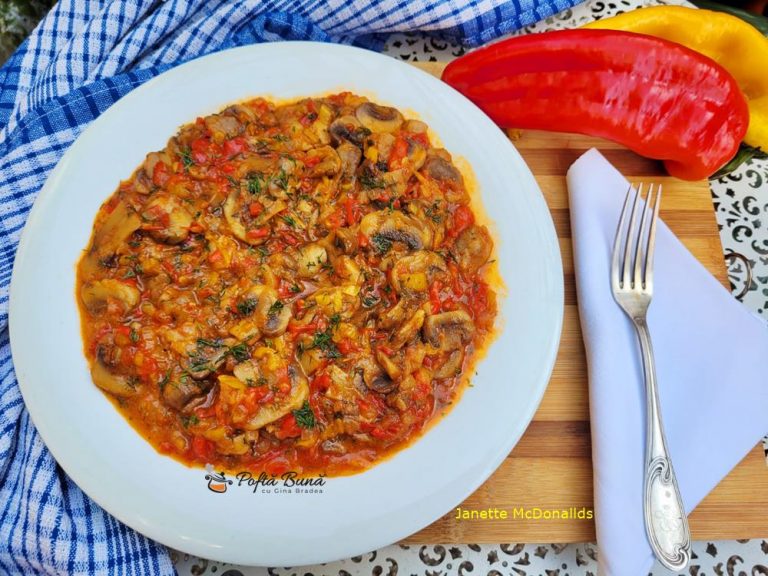 Mancare de ciuperci cu legume - Retete cu Gina Bradea