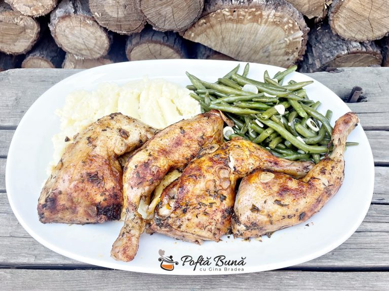 Pulpe de pui cu vin si usturoi, la cuptor - Gina Bradea