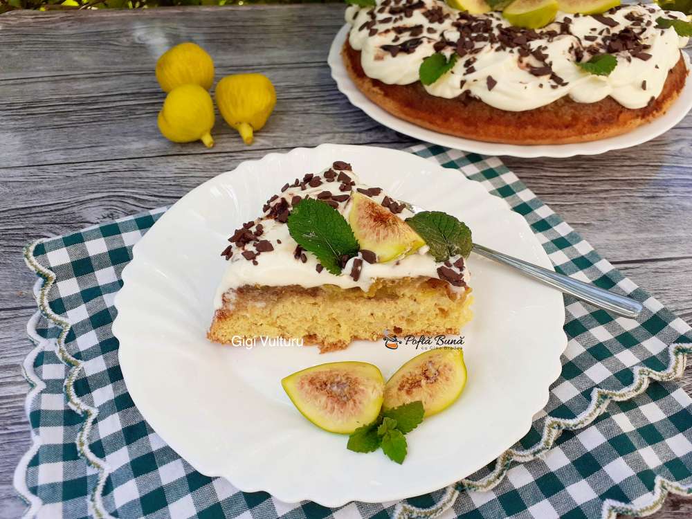 Prajitura cu smochine, frisca si mascarpone - Gina Bradea