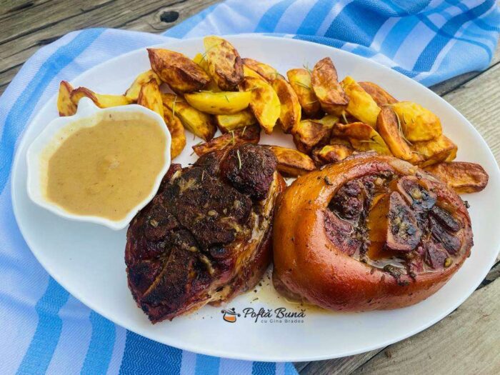 Ciolan de porc la cuptor cu bere - Retete Culinare cu Gina Bradea