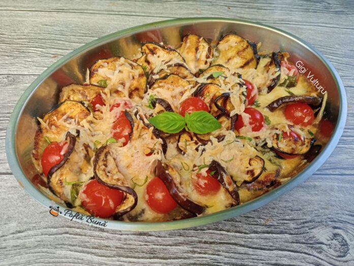 Vinete cu mozzarella si rosii la cuptor - Gina Bradea