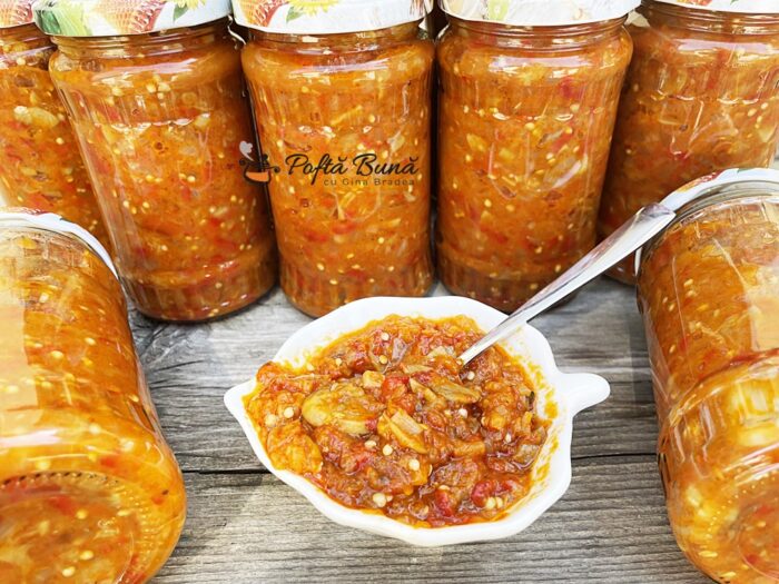 Zacusca de vinete cu ciuperci - Retete Culinare cu Gina Bradea