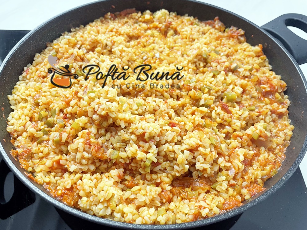 Bulgur reteta de pilaf turcesc cu rosii si ardei - Retete cu Gina Bradea