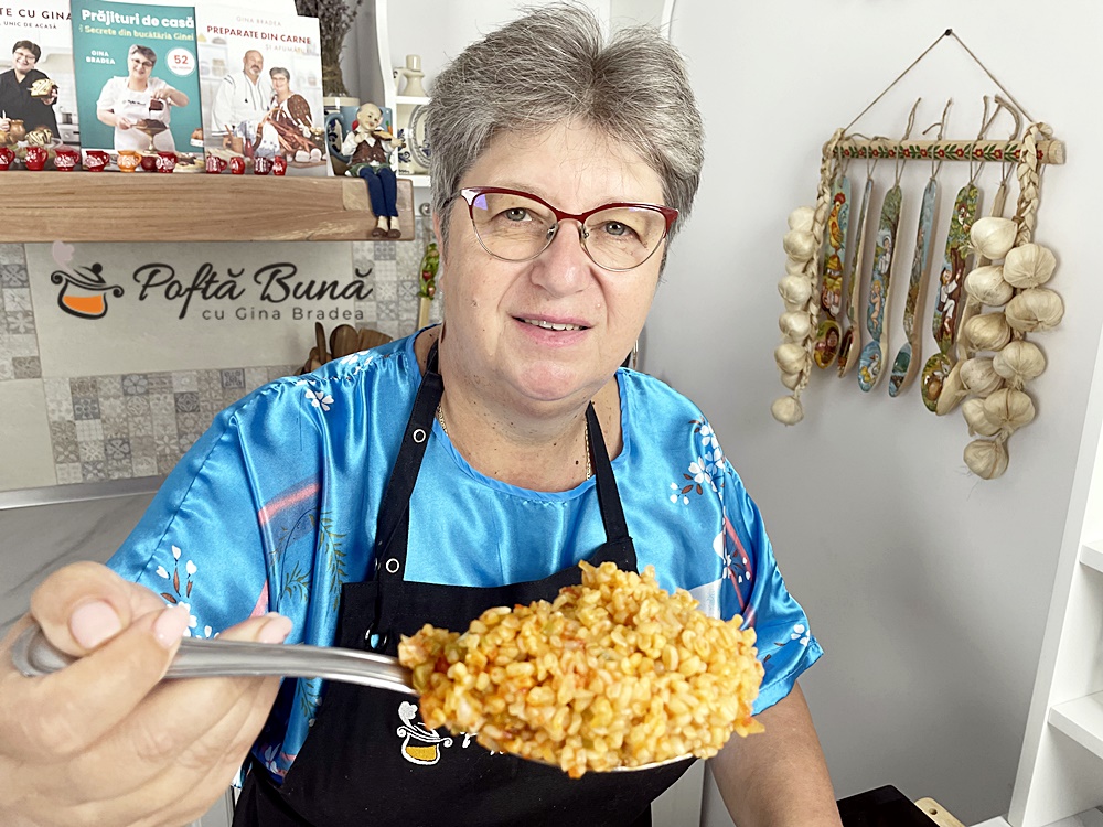 Bulgur reteta de pilaf turcesc cu rosii si ardei - Retete cu Gina Bradea