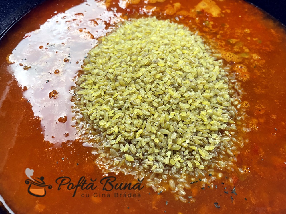 Bulgur reteta de pilaf turcesc cu rosii si ardei - Retete cu Gina Bradea