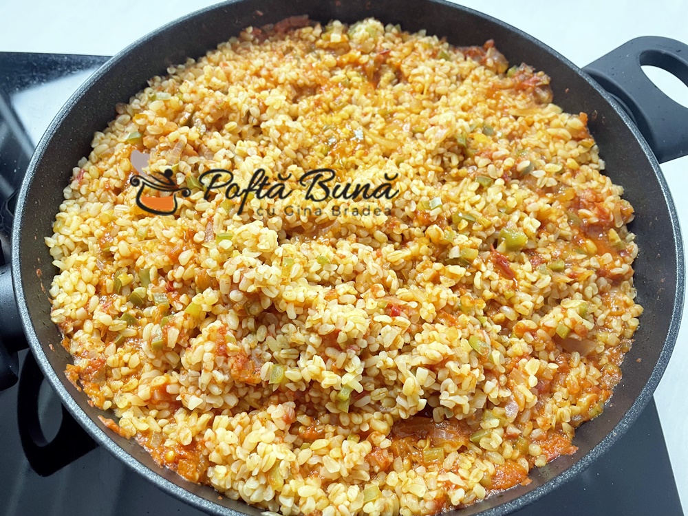 Bulgur reteta de pilaf turcesc cu rosii si ardei - Retete cu Gina Bradea