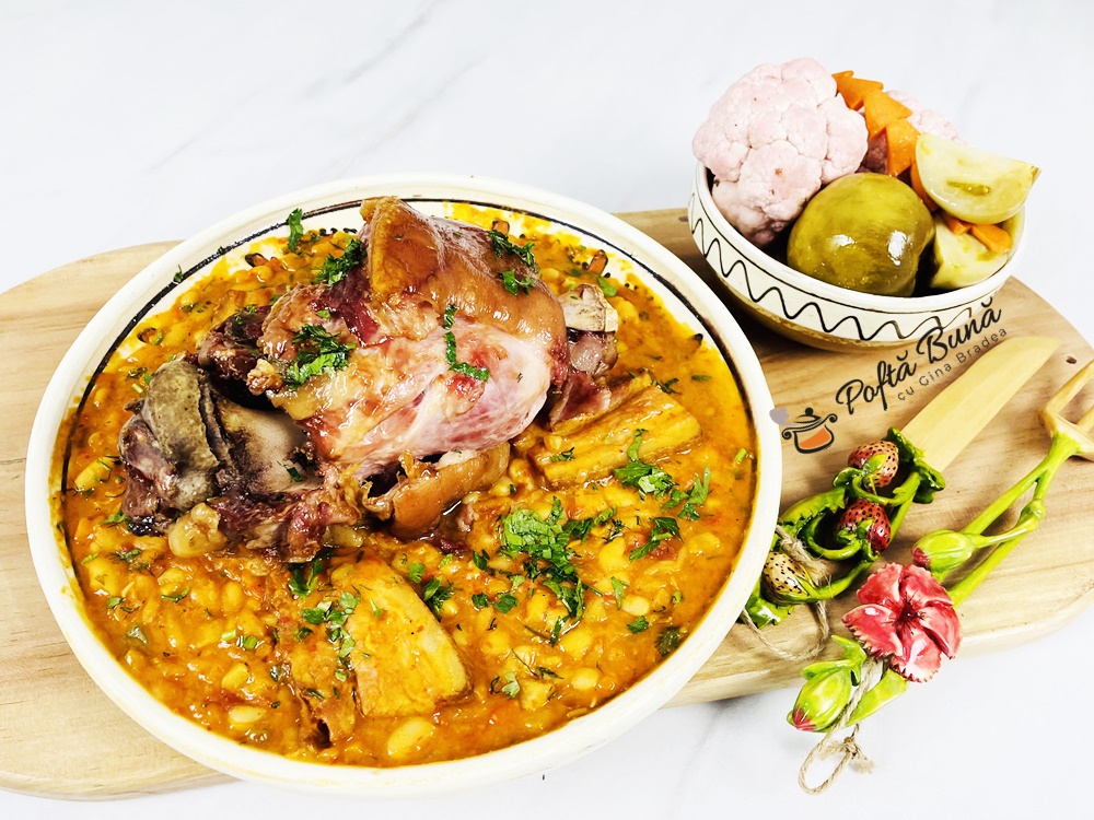 Fasole cu ciolan afumat, la ceaun - Retete cu Gina Bradea