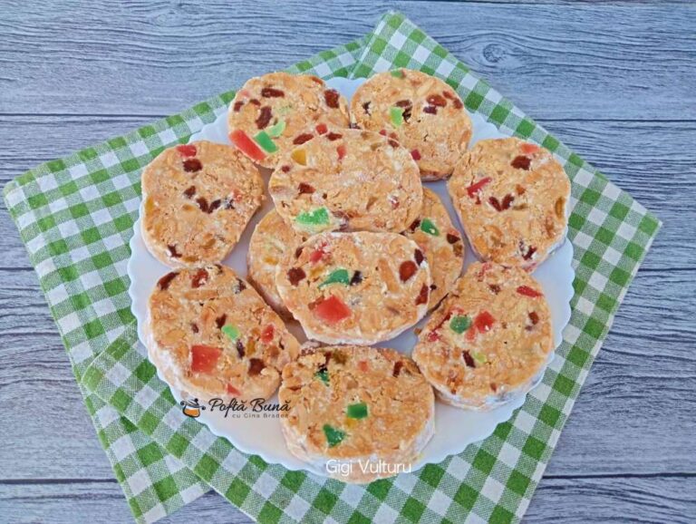 Salam de biscuiti cu ciocolata alba - Retete cu Gina Bradea