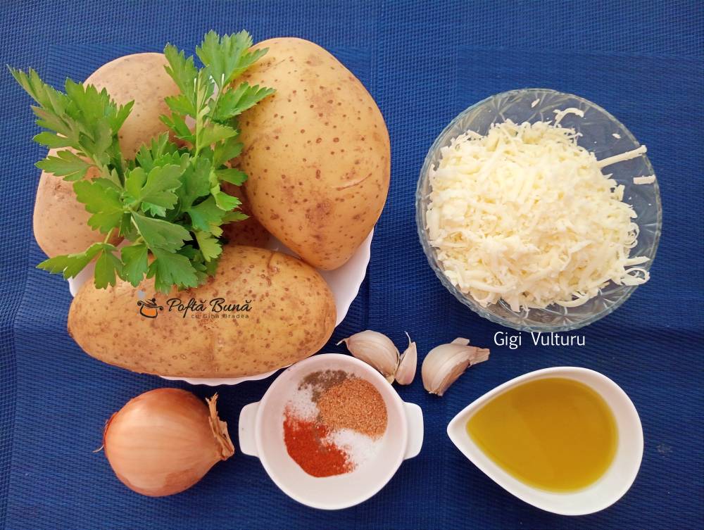 Cartofi cu cascaval la cuptor - Retete cu Gina Bradea