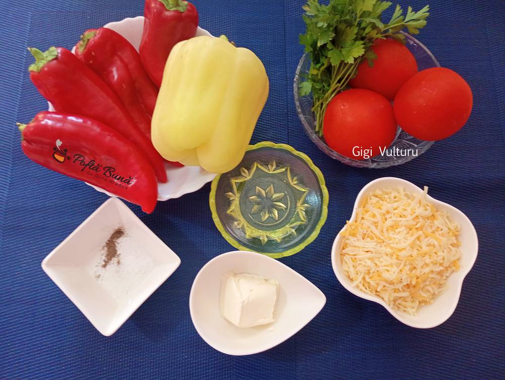 Ardei cu mozzarella si rosii la tigaie – Rețete cu Gina Bradea