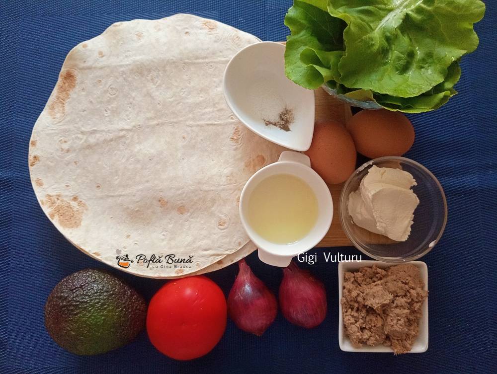 Lipie cu ton, avocado si salata - Rețete cu Gina Bradea