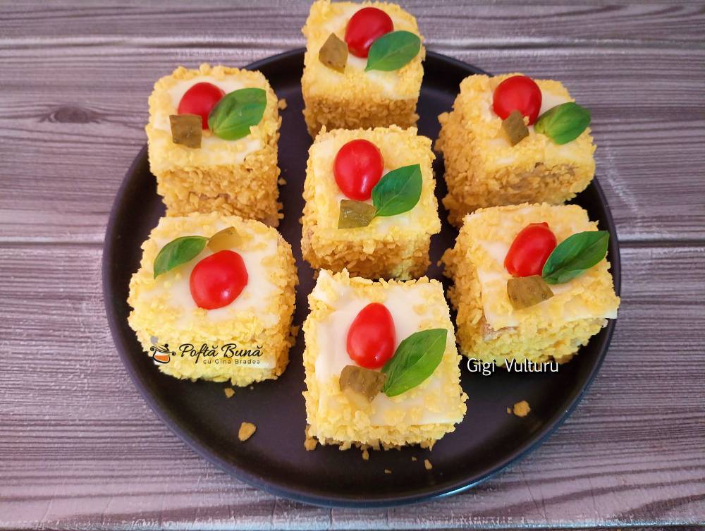 Aperitiv cu branza topita si fulgi de porumb - Retete cu Gina Bradea